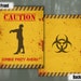 Laminated Zombie Caution Sign Halloween Party Ahead Sign - Etsy