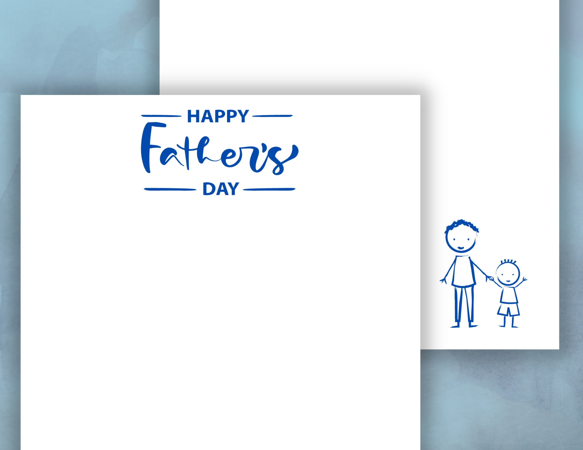Printable Father's Day, US Letter Size, Letterhead, Lined & Unlined ...