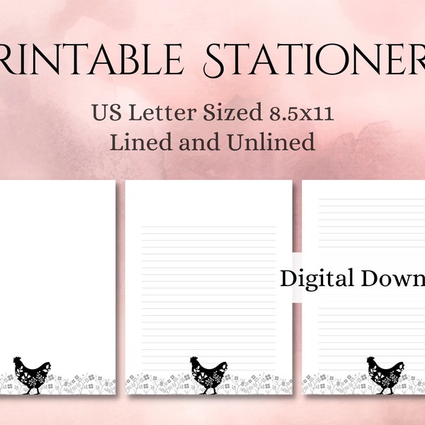 Lined Stationery - Etsy