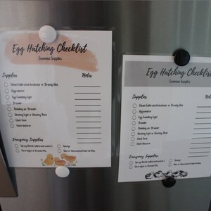Laminated Egg Hatching Checklist, Egg Hatching Calendar, Egg Hatching ...