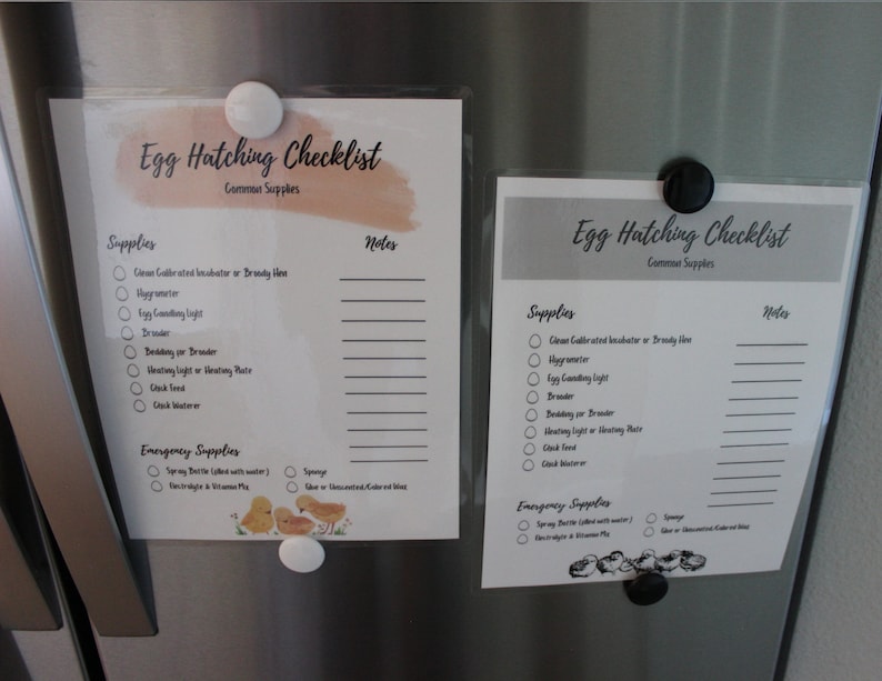Laminated Egg Hatching Checklist, Egg Hatching Calendar, Egg Hatching ...