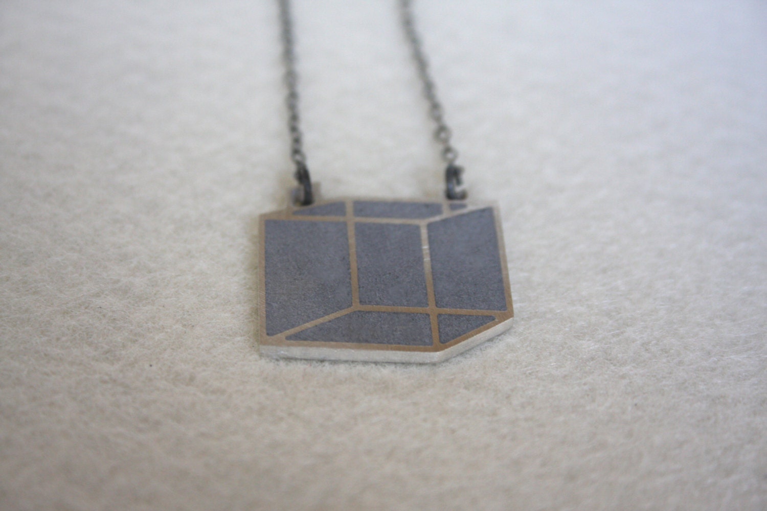 SALE 50% OFF Gold Cube Necklace Geometric Gold Pendant - Etsy