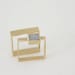 Geometric Concrete Ring, Gold Concrete Square Ring, Gray Ring, Delicate ...