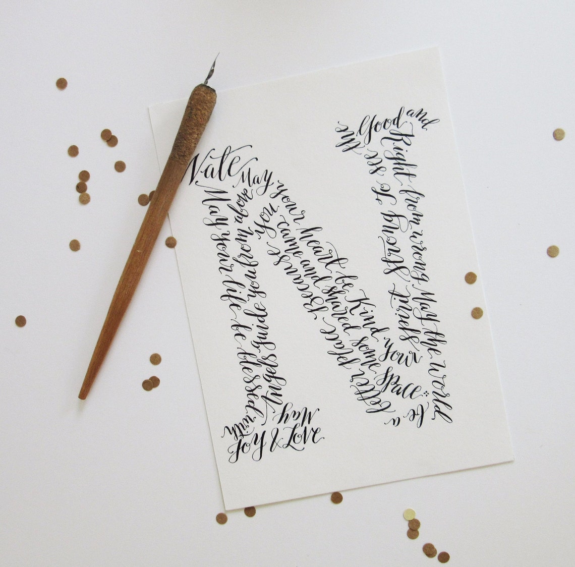 Custom Hand-calligraphy Letter Artwork Baptism Christening - Etsy Australia