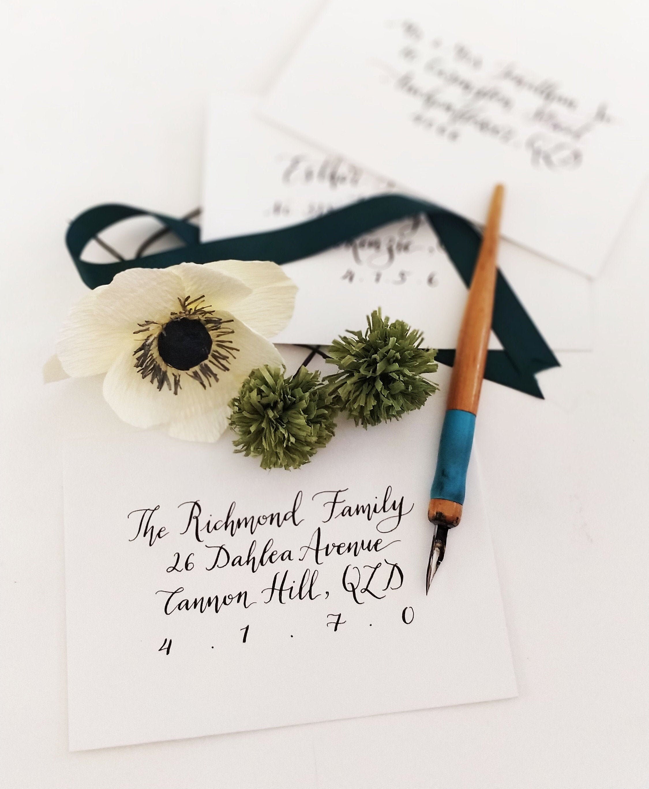 Paper Paper & Party Supplies Handwritten Custom Calligraphy Black ...