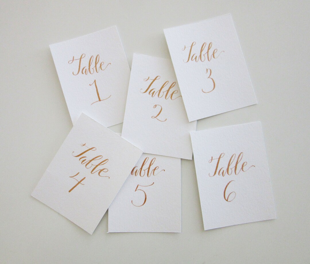 Hand-calligraphy Table Numbers Weddings, Engagement, Party Decor ...