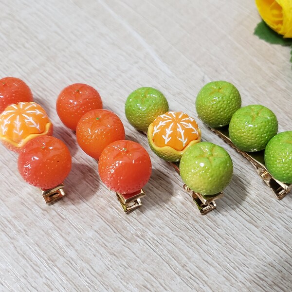 Fruit Hair Clips - Etsy
