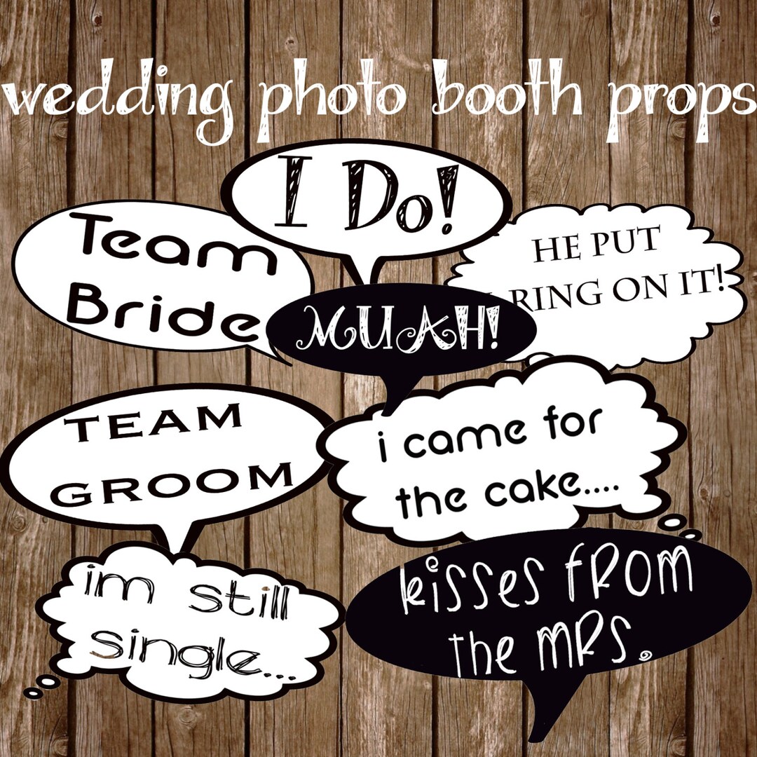 Speech Bubble Photo Booth Props - Etsy