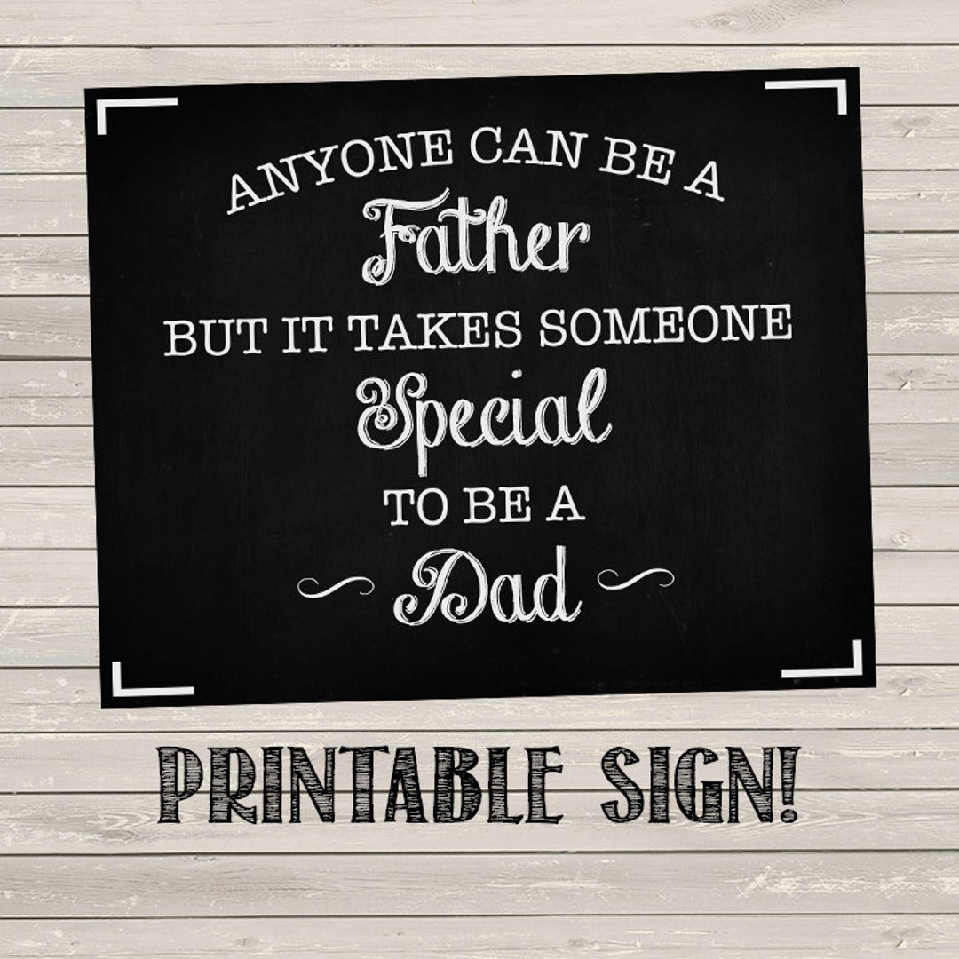 Father's Day Printable Sign - Etsy