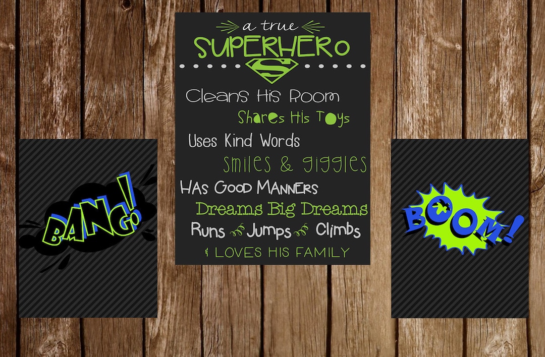 Super Hero Printable Set - Etsy