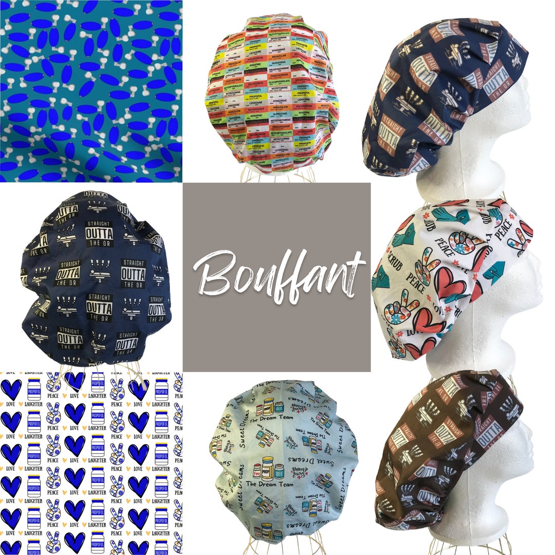Bouffant Cap | Straight OUTTA the OR | Fun Scrub Caps | OBGYN Cap ...