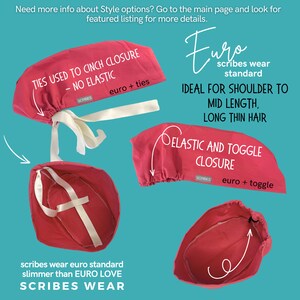 Create Your Own CUSTOM Print Scrub Cap Made by Scribes Wear Hybrid Euro ...