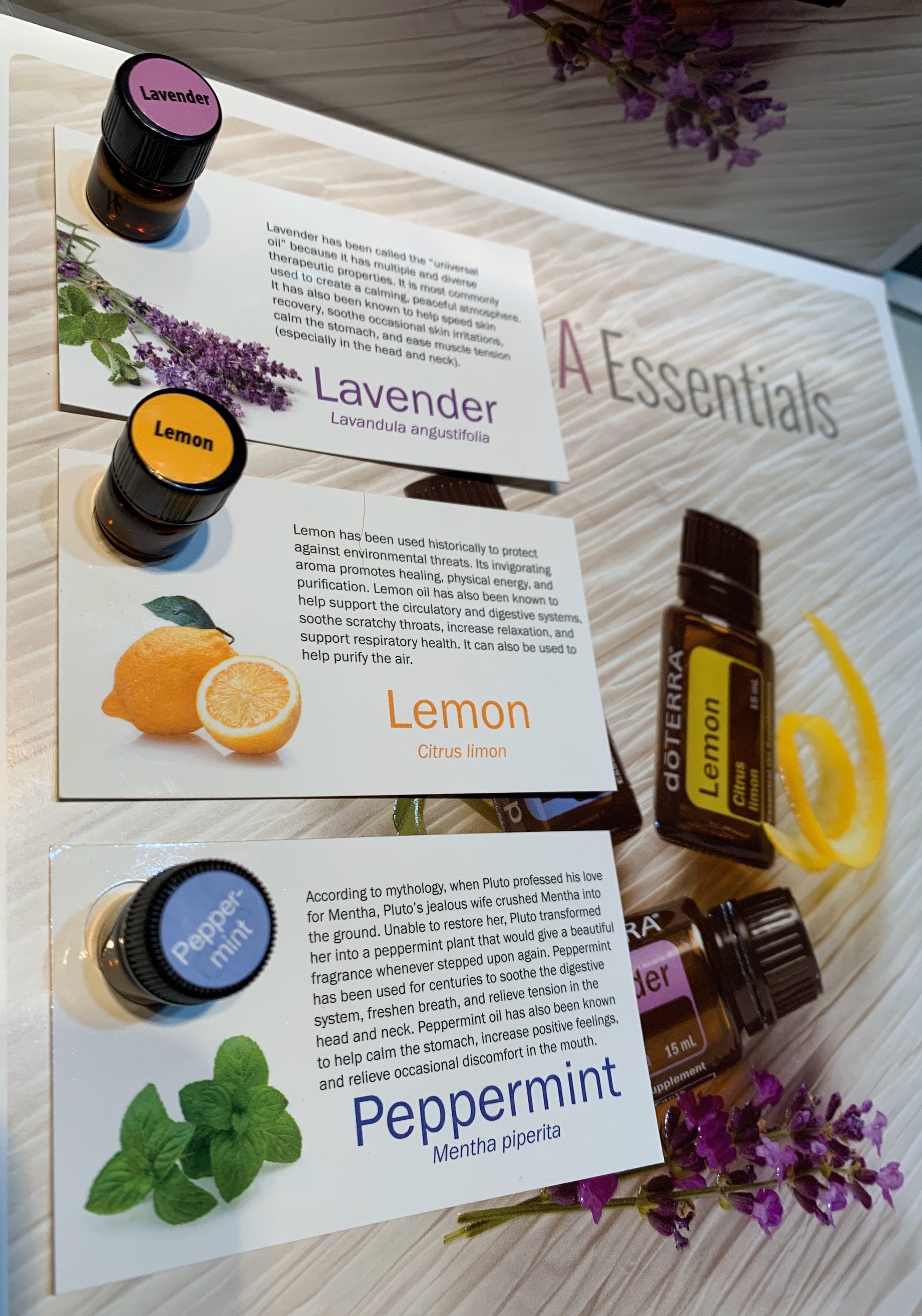 DoTerra Essential Oils 3 Oil Sample Pack Lavender Lemon | Etsy