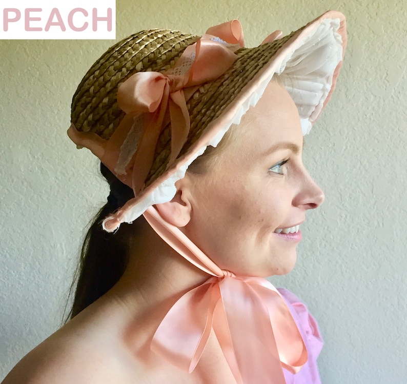 Le Straw Bonnet Regency Style | Etsy