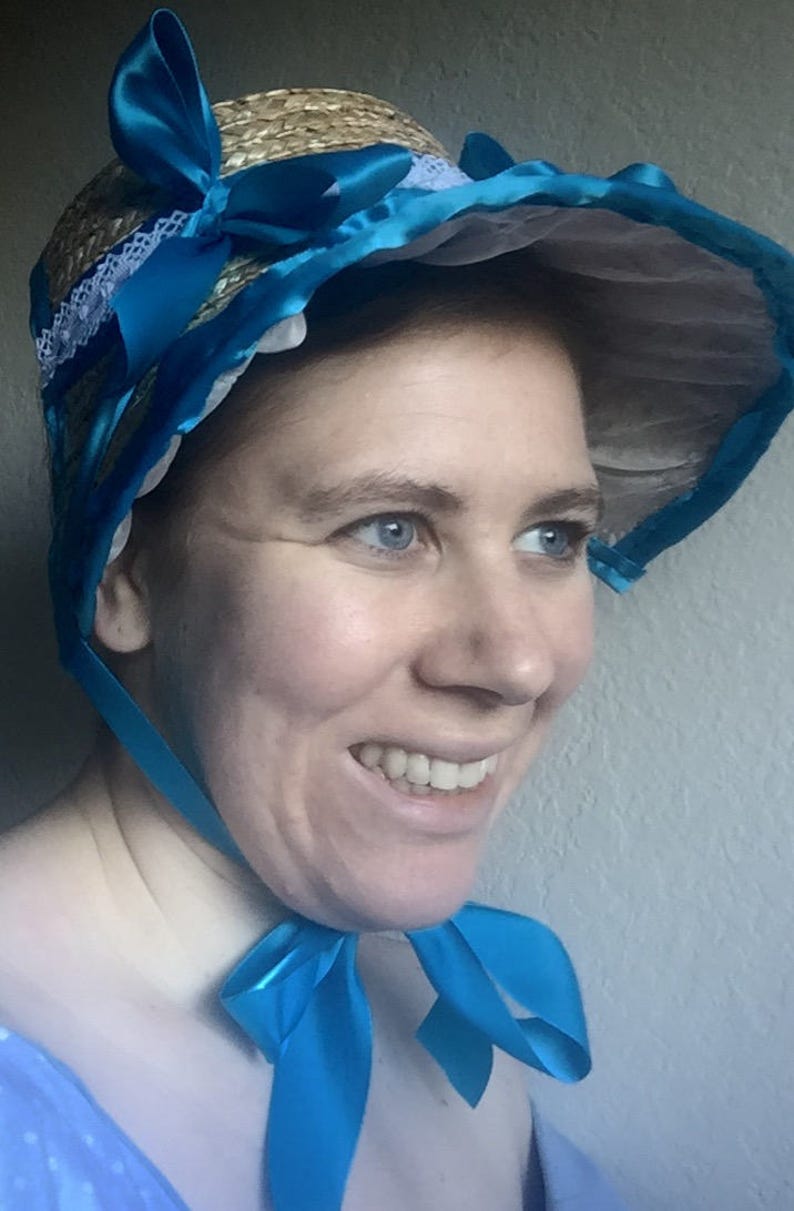 Le Straw Bonnet Regency Style | Etsy