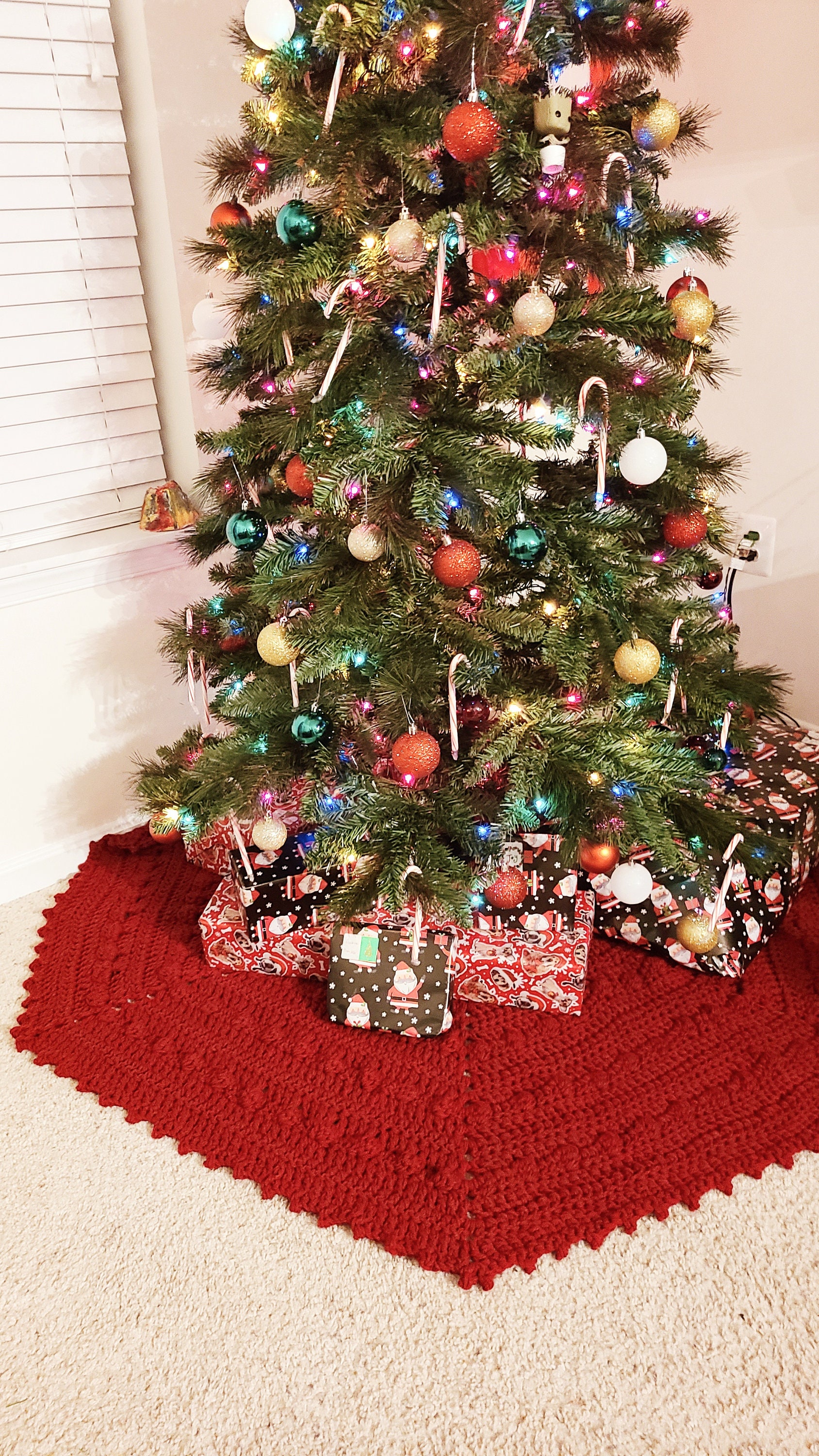 PDF Crochet Pattern Popcorn String Tree Skirt - Etsy