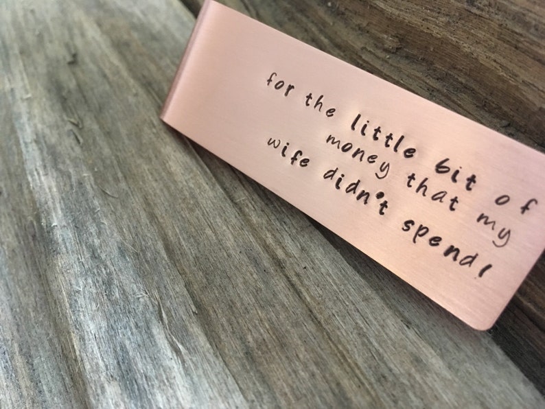 Money Clip: "for the Little Bit of Money That My Wife Didn't Spend" - Etsy