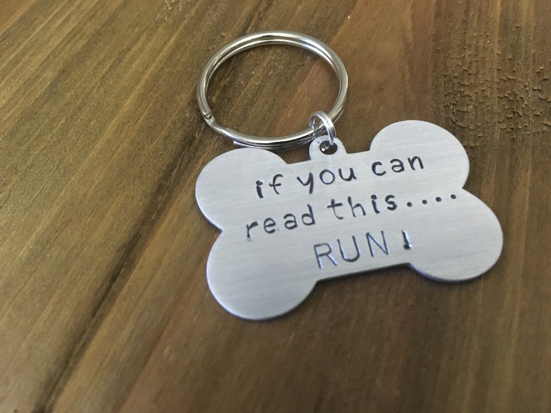 Double Sided Dog ID Tag: "if You Can Read This... Run!" - Etsy
