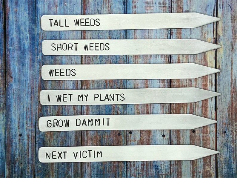 Garden and Plant Markers Funny Garden Label Funny Garden - Etsy