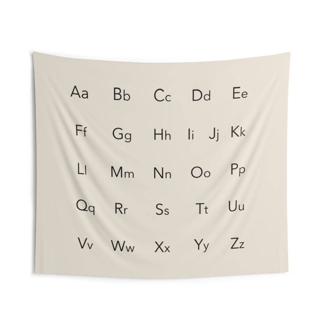 Black & White Alphabet Wall Hanging Tapestry / Monochrome | Etsy