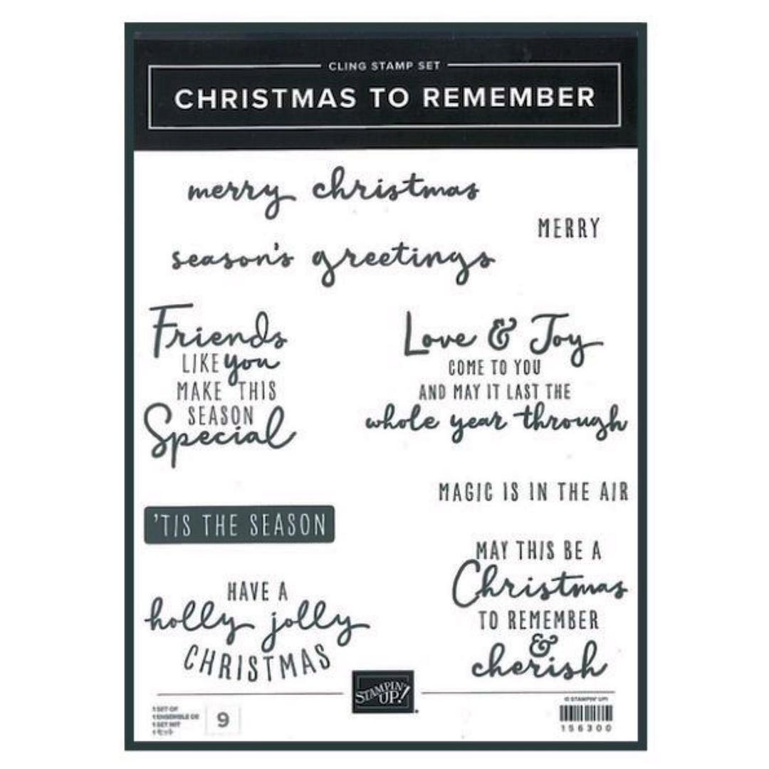 1 Stampin' Up Stamp Set christmas to Remember - Etsy