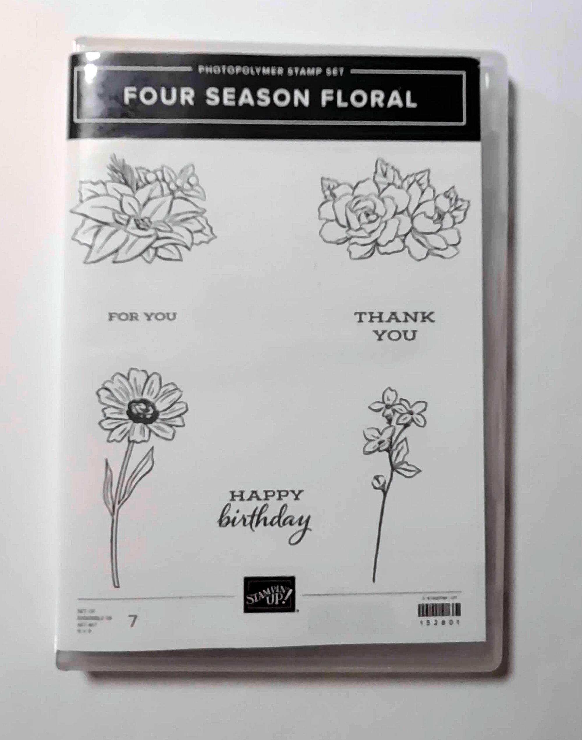 1 Stampin' Up Stamp Set four Season Floral - Etsy