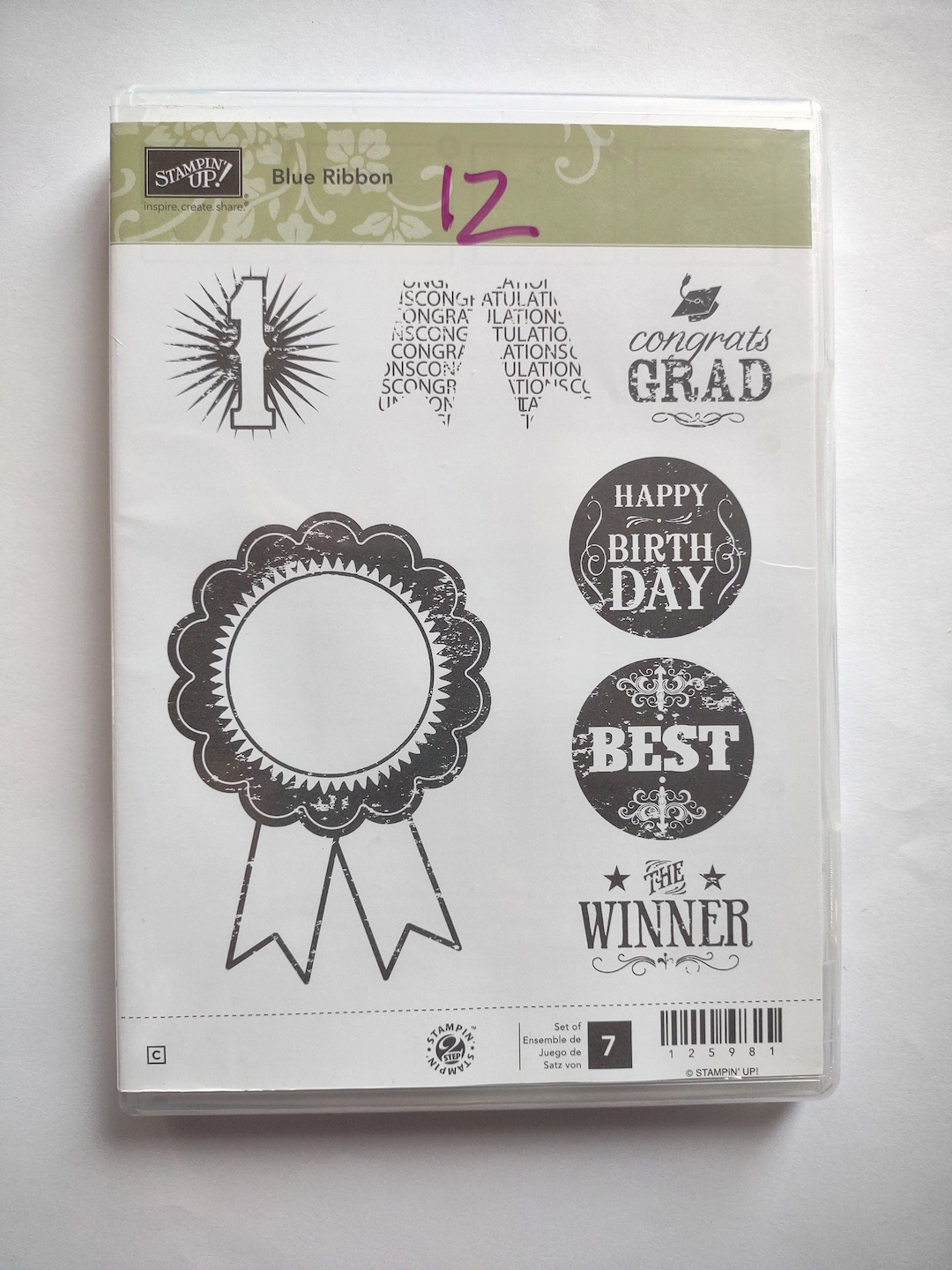 1 Stampin' Up! Stamp Set "blue Ribbon" - Etsy