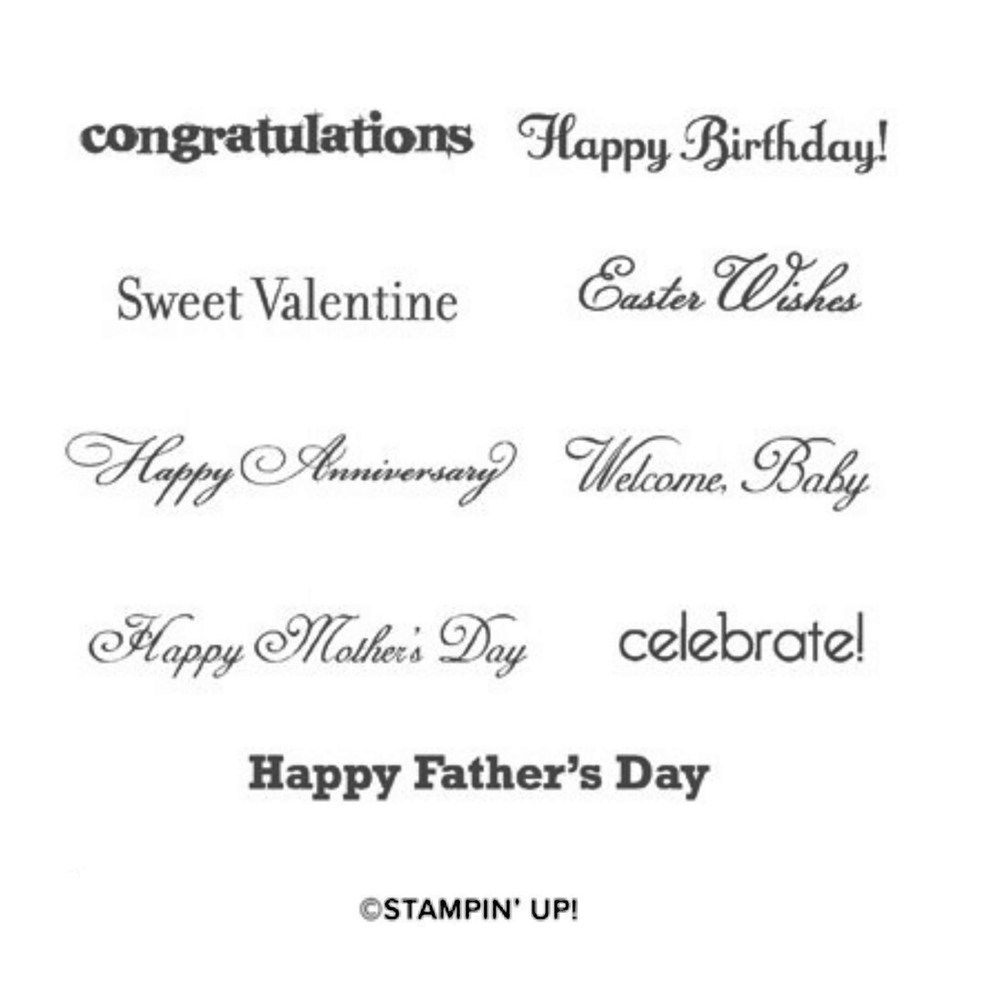 1 Stampin' Up! Stamp Set "something to Celebrate" - Etsy