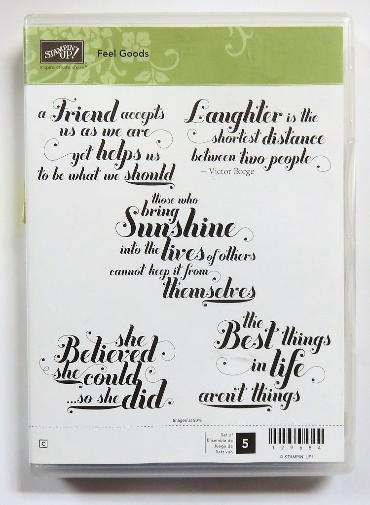 1 Stampin' Up! Stamp Set "feel Goods" - Etsy