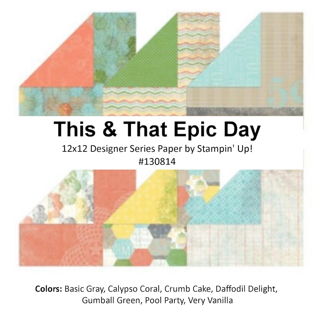 This & That Epic Day Designer Series Paper - Etsy