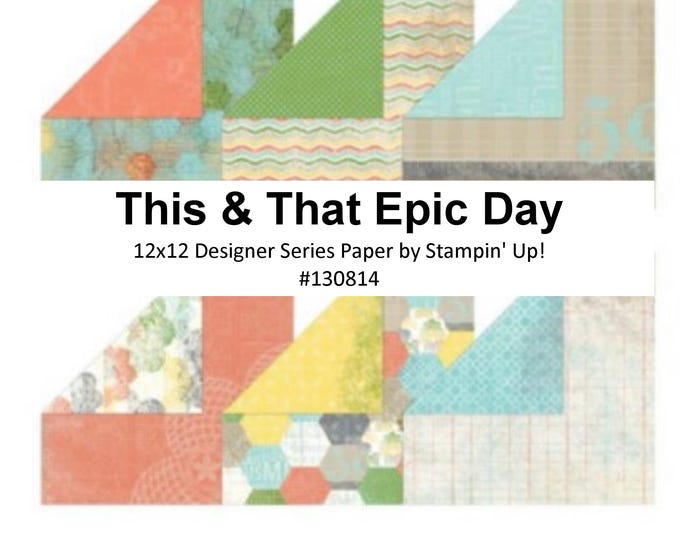 1 Stampin' Up! Patterned Paper "best Route" - Etsy