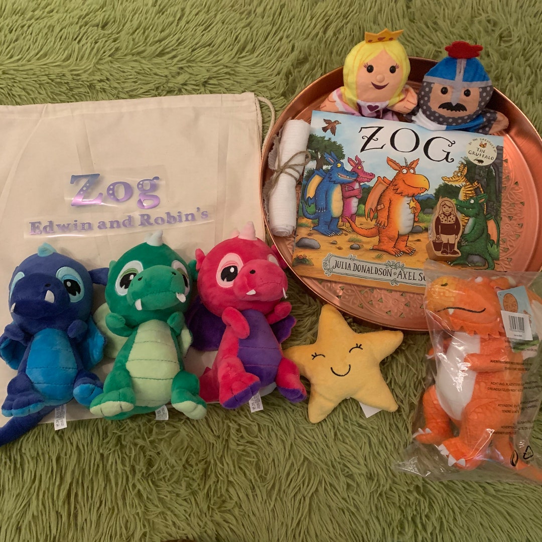 Dragon Story Sack, Book Princess and Prince Character Hand Puppets and ...