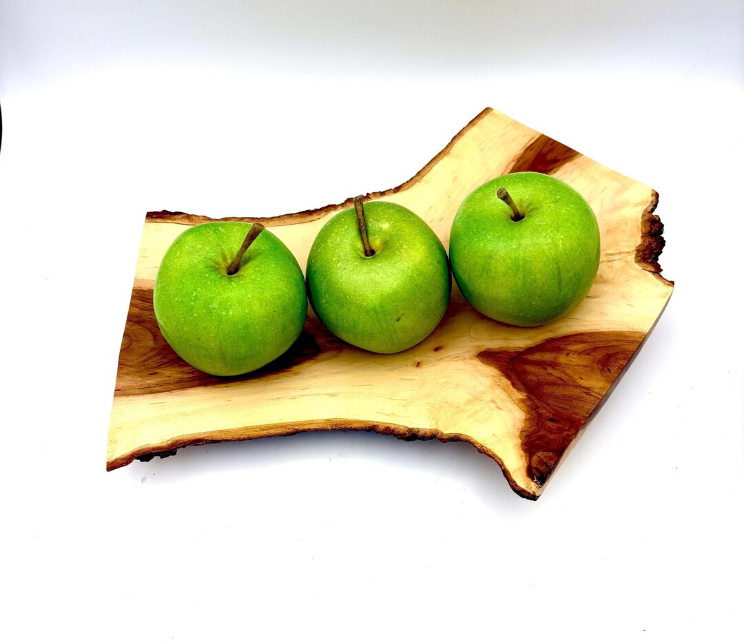 Handmade Wooden Cheese Tray and Fruit Platter - Rustic Wood Serving ...