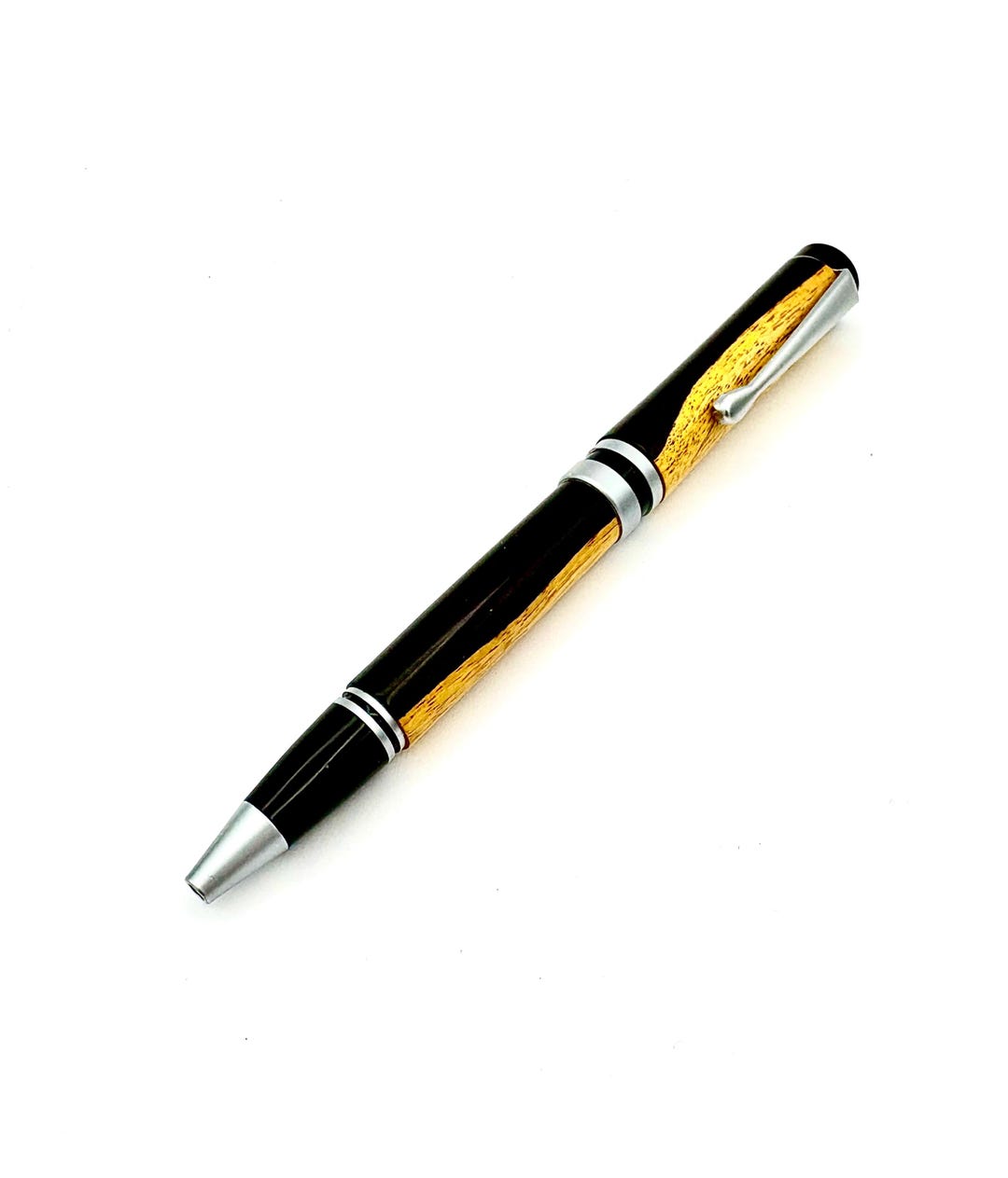 Exotic Wood Writing Pen - Handmade Black and White Ebony Luxury Pen ...