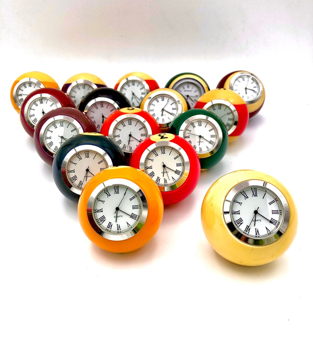 Custom Billiard Ball Clock - Birthday Gift Clock - Man Cave Décor ...