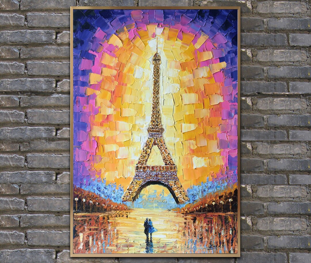 Original Oil Painting,eiffel Tower Painting,cityscape Painting,palette ...