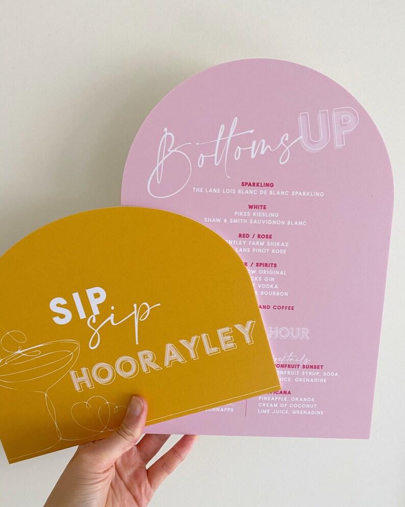 A5 or A4 Size Acrylic or Foam Tablesetting Table Menu Signs - Etsy