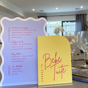 A5 or A4 Size Acrylic or Foam Tablesetting Table Menu Signs - Etsy