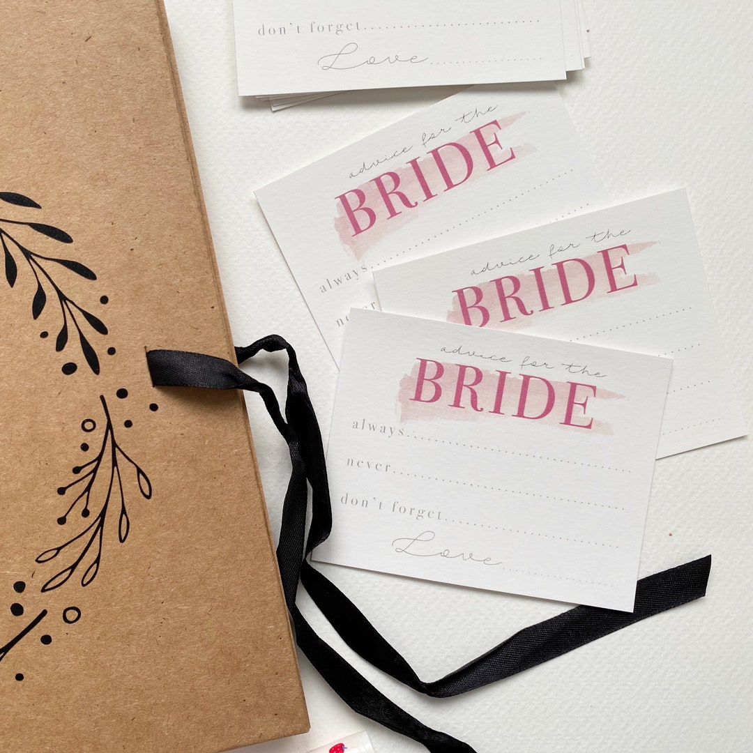 Advice for the Bride Cards, Bridal Shower Cards, Kitchen Tea Bride-to ...