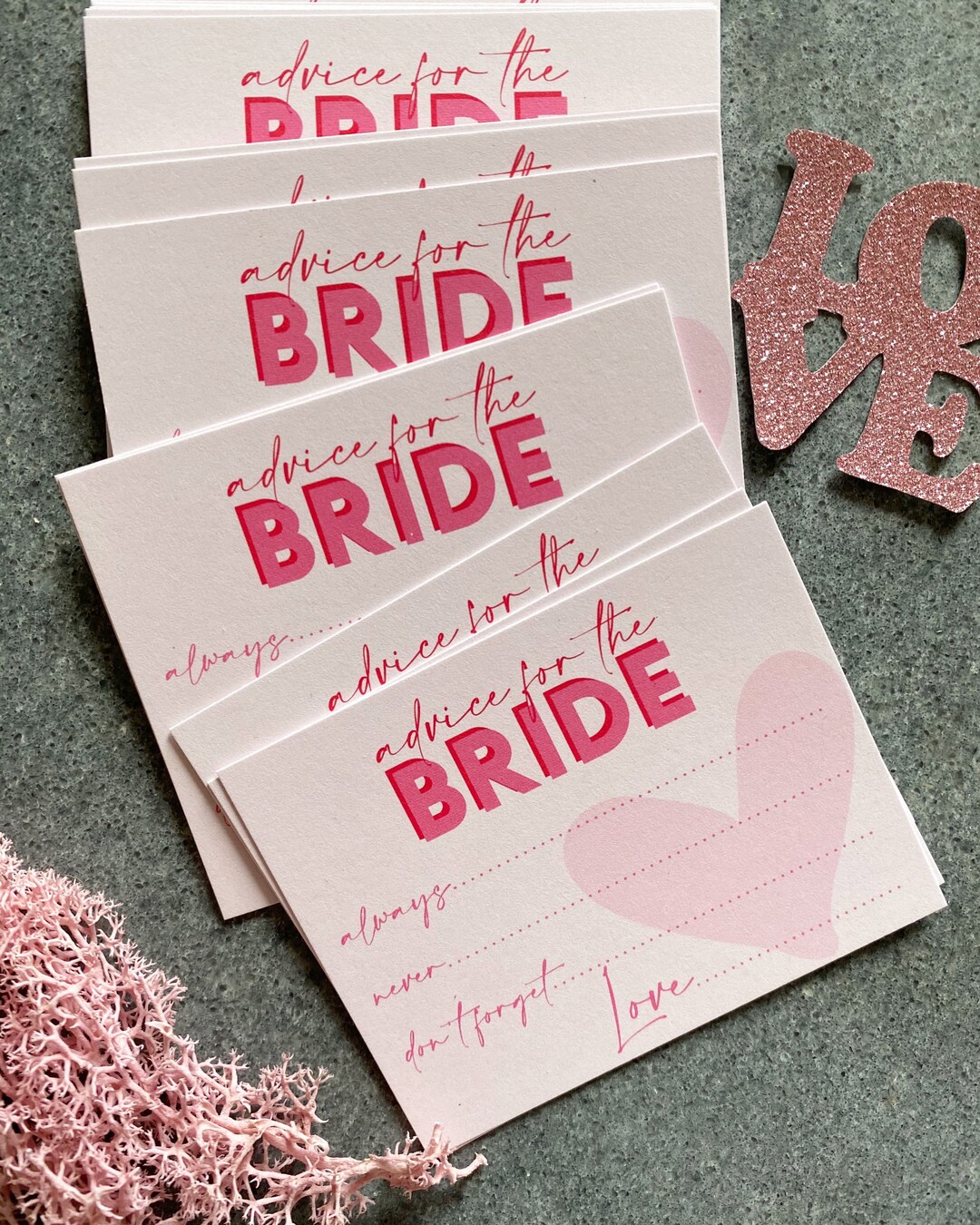 Advice for the Bride Cards, Bridal Shower Cards, Kitchen Tea Bride-to ...