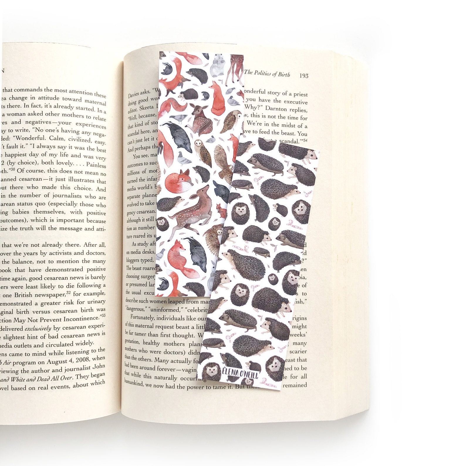 British Wildlife and Hedgehog Bookmark! (double Sided) - Etsy UK