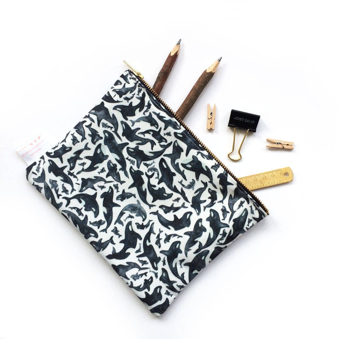 Orca, Large Pencil Case, Killer Whale, Pouch, Nappy Bag, New Baby Gift ...