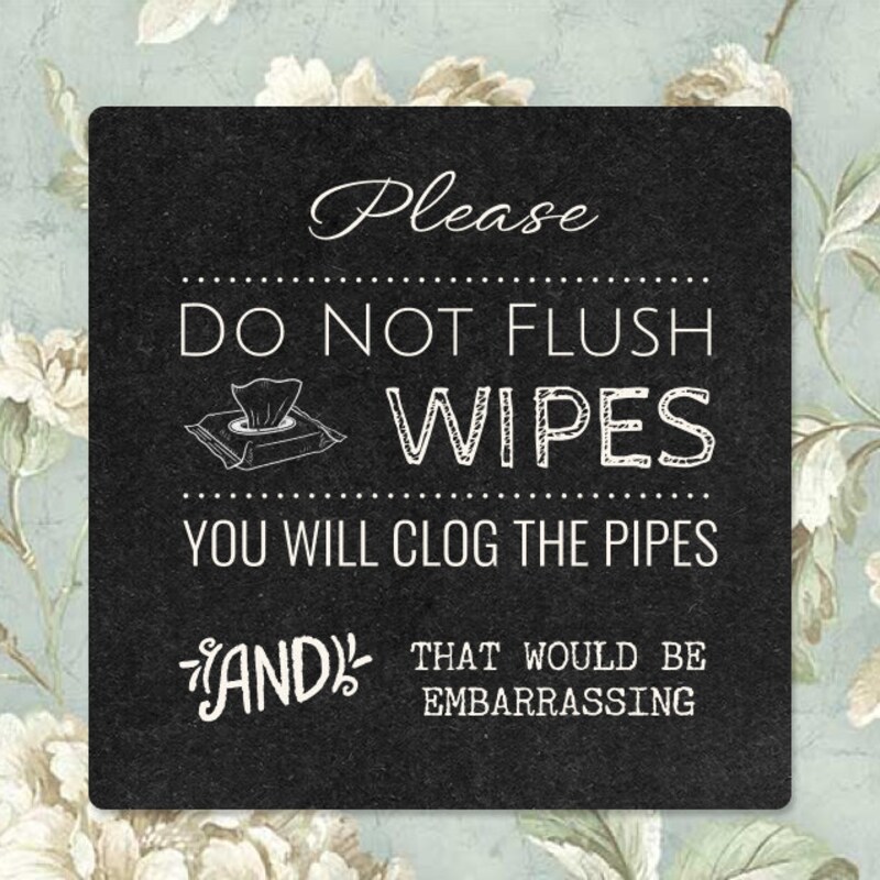 Do Not Flush Sign - Etsy