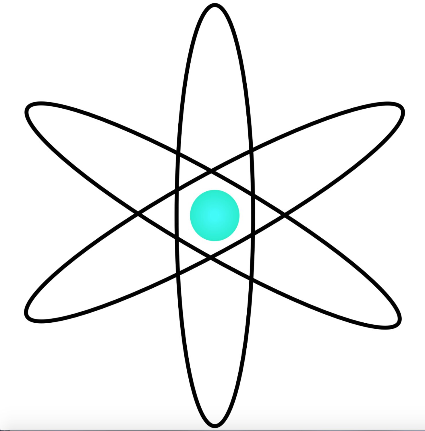 Atom Clip Art Atoms Clipart Atomic Image Science Graphic Icon | Etsy