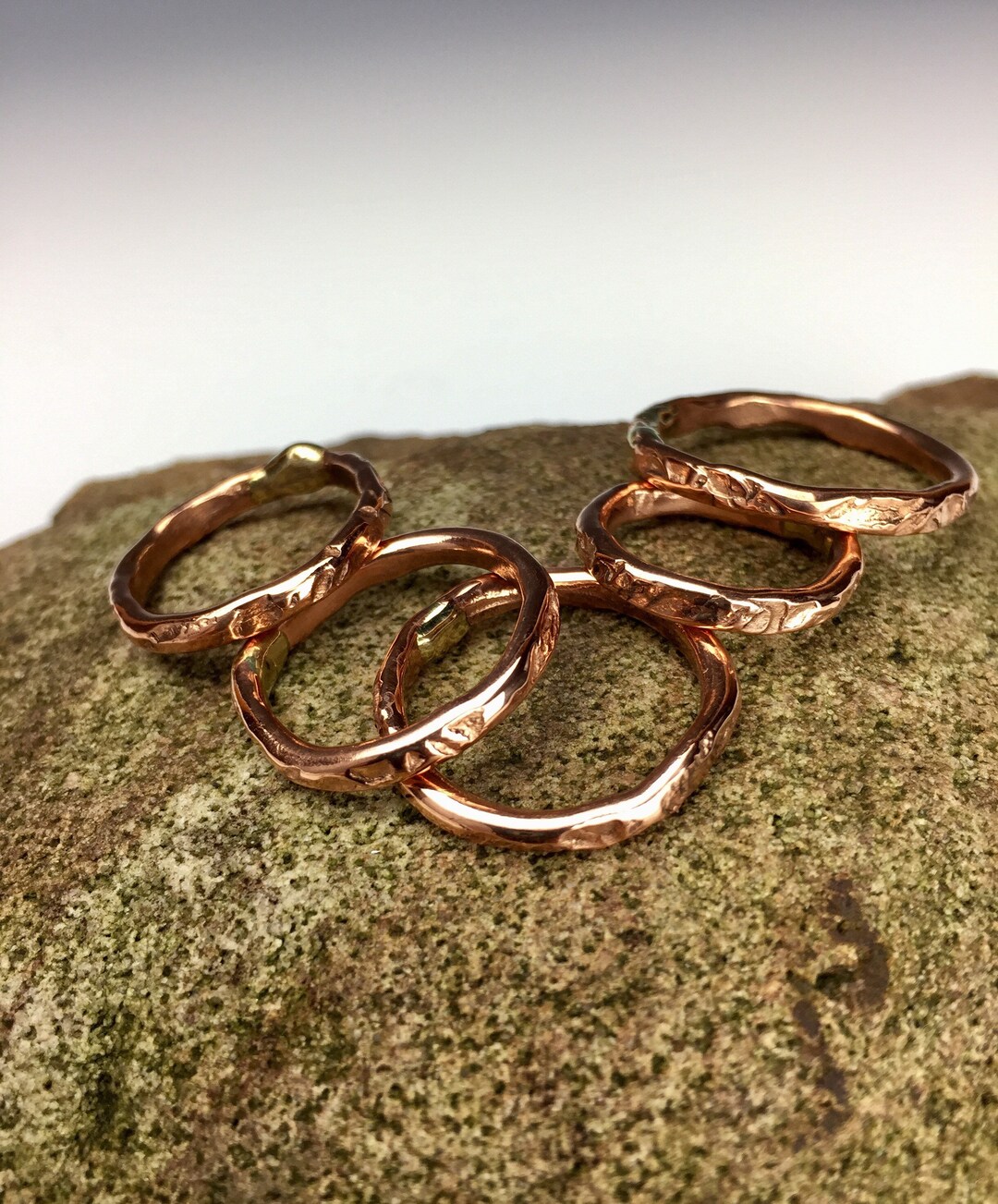Copper Band Ring: Textured - Etsy