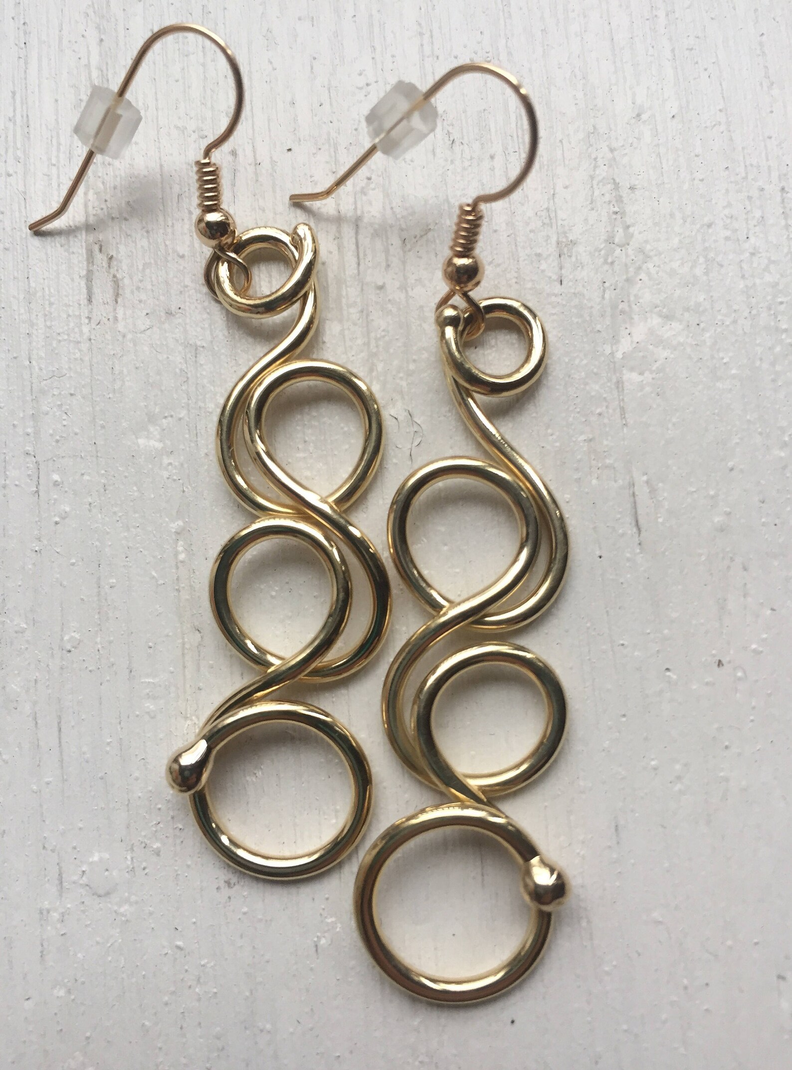 Triple Loop Earrings: Bronze - Etsy