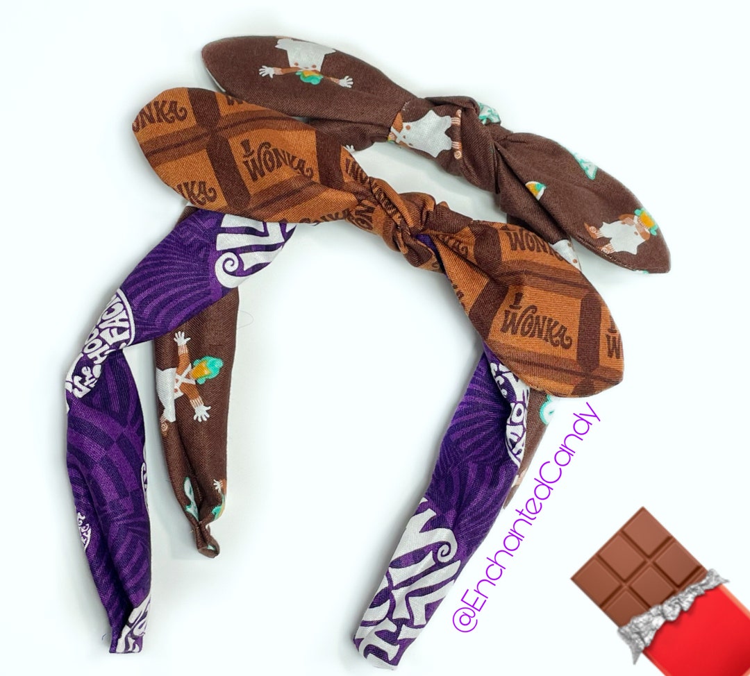 NEW- Wonka Chocolate Bar Bow Knot Knotty Headband - Etsy