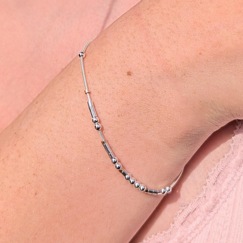 Morse Code Bracelet - Etsy