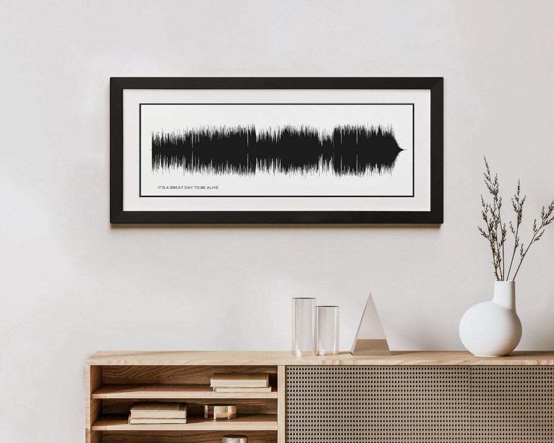 It's A Great Day to Be Alive Music Poster - Soundwave Art Made From the ...