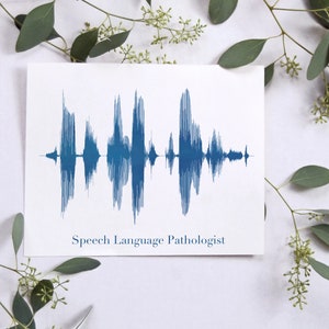 Speech Language Pathologist Gift - Sound Wave & Voice Art Print for SLP ...